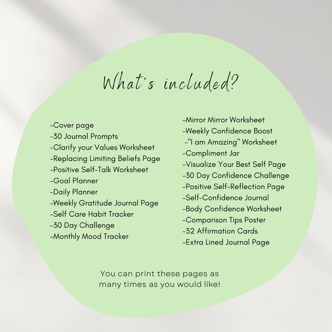 Self Confidence Worksheets Self Esteem Workbook Mental - Etsy