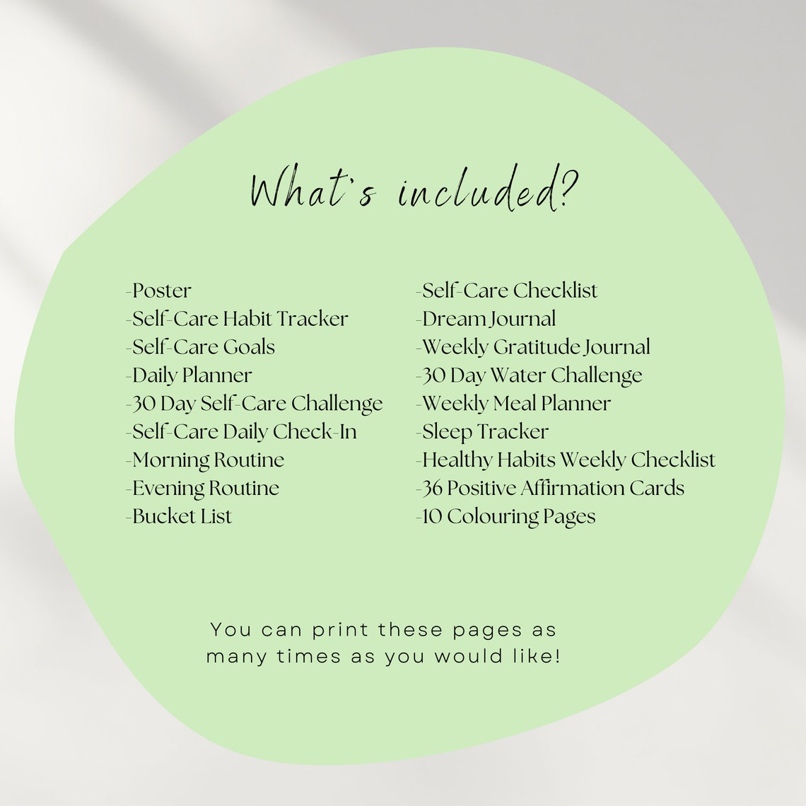 Self Care Printable Planner Self Love Journal Self Care - Etsy