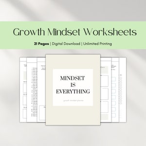 Growth Mindset Planner Printable Mindset Journal Mindset - Etsy Canada