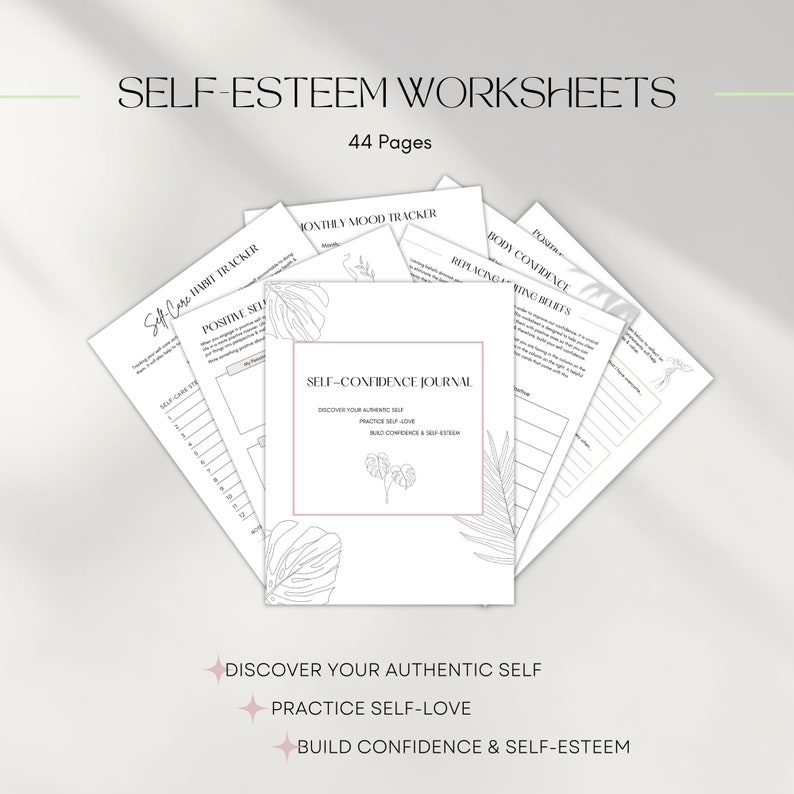 Mental Health Journal Bundle, Printable Worksheets, Wellness Planner ...