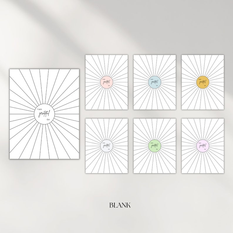 Gratitude Sunshine Log Printable Sun Ray Bullet Journal - Etsy