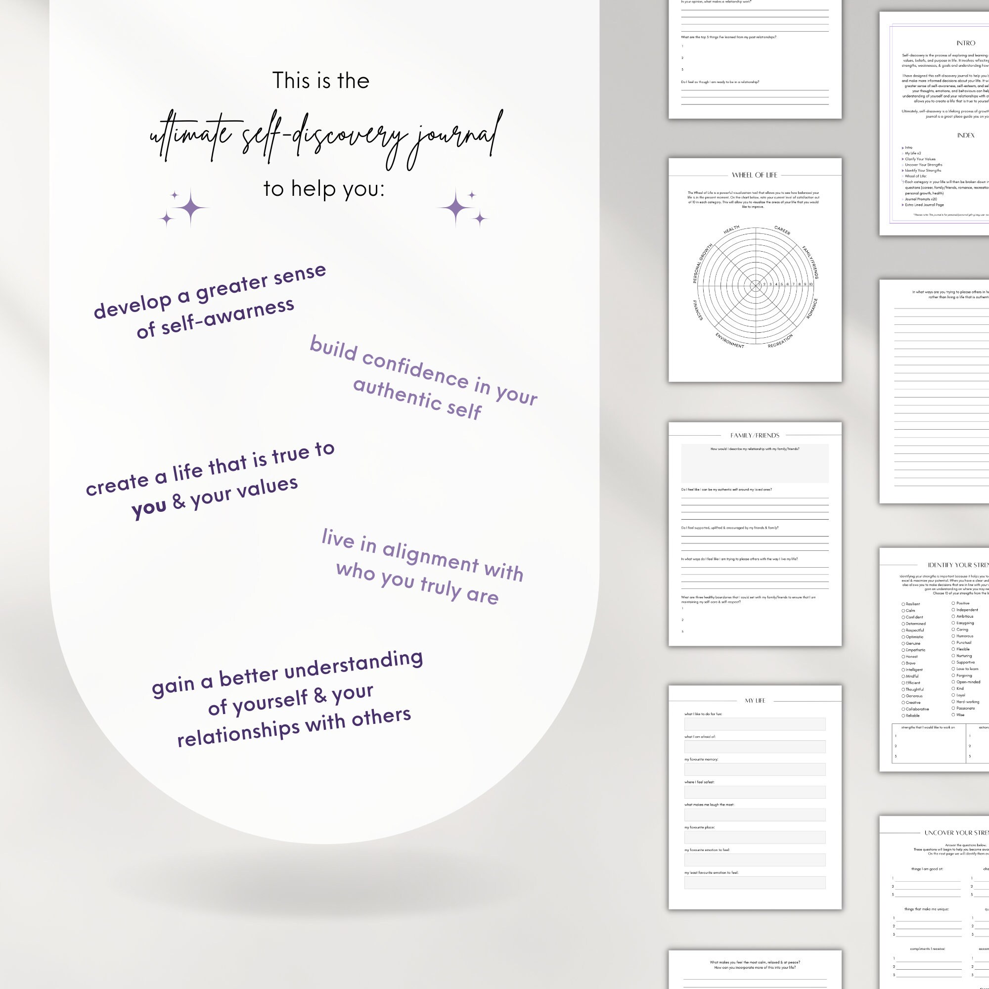 Self Discovery Journal Printable Get to Know Yourself - Etsy