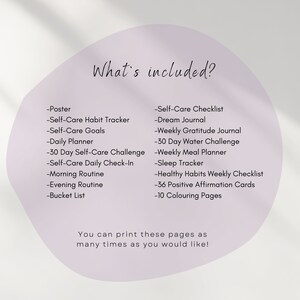 Self Care Printable Planner, Self Love Journal, Self Care Trackers ...