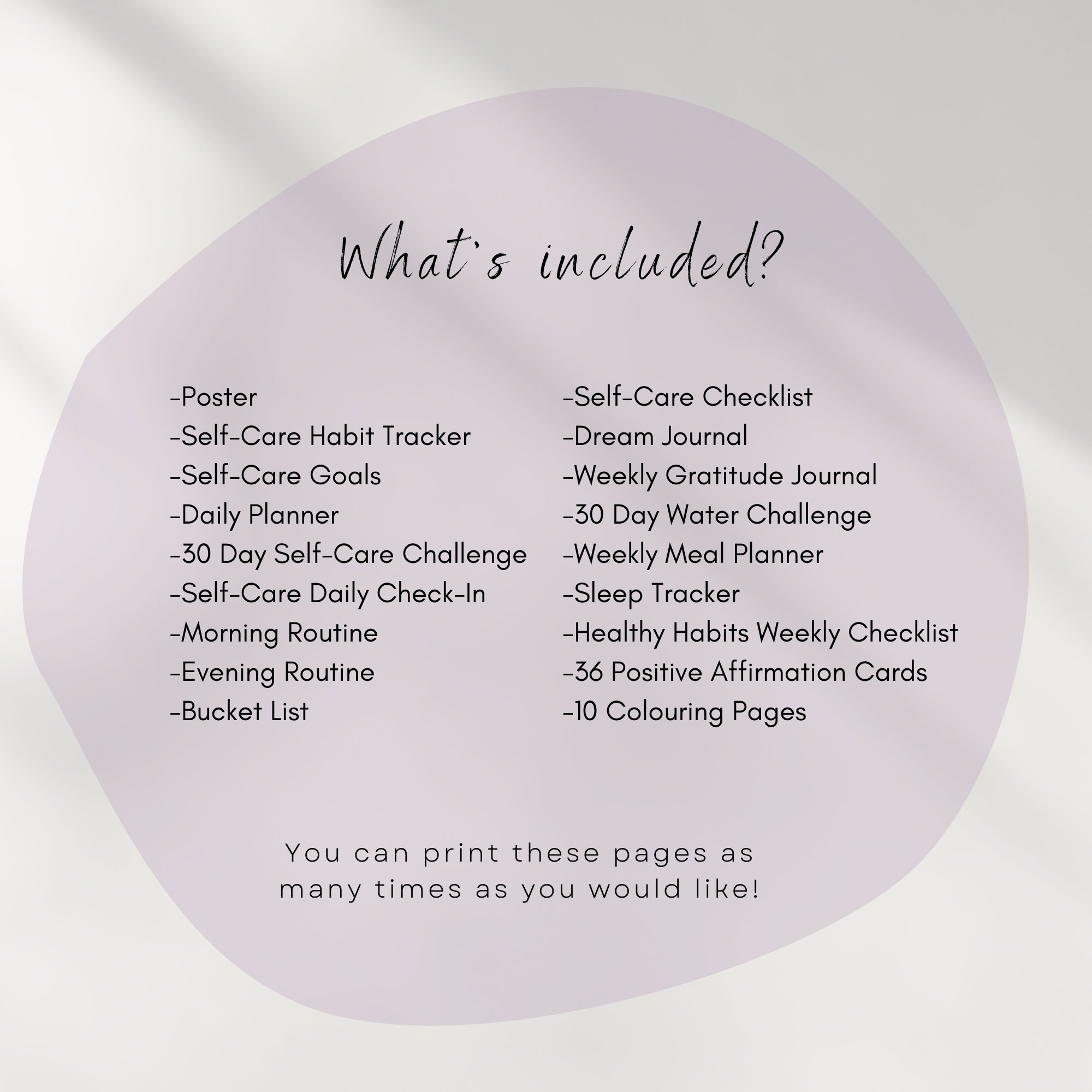 Self Care Printable Planner, Self Love Journal, Self Care Trackers ...