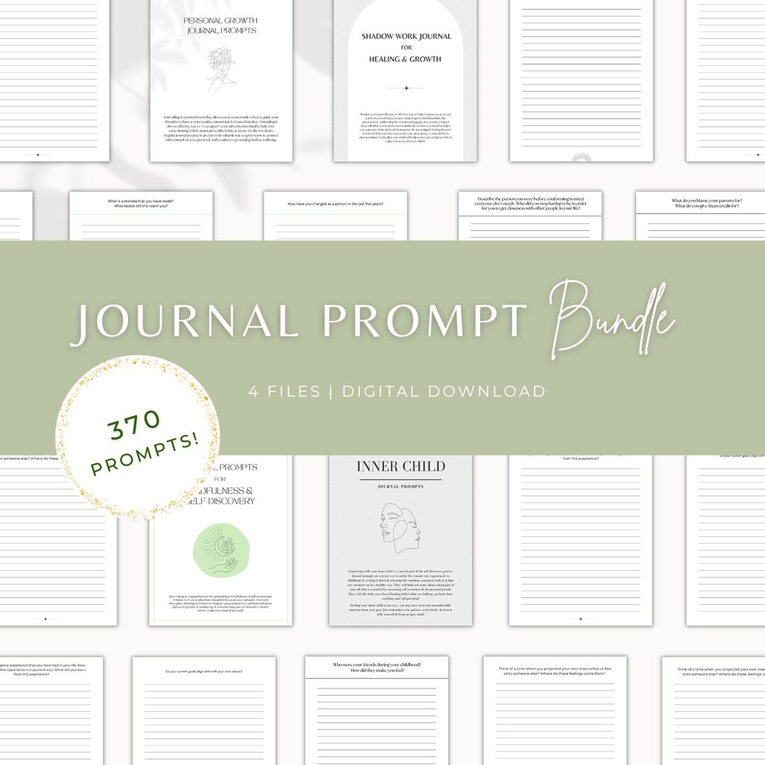 Journal Prompt Bundle, Personal Growth, Shadow Work (digital Download ...