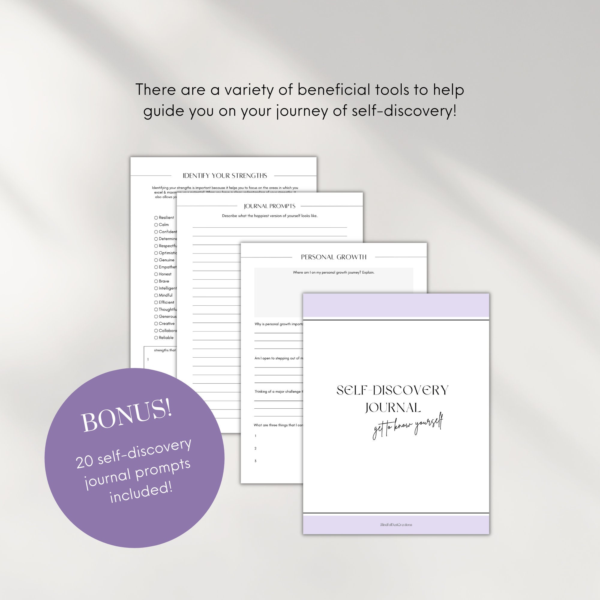 Self Discovery Journal Printable Get to Know Yourself - Etsy