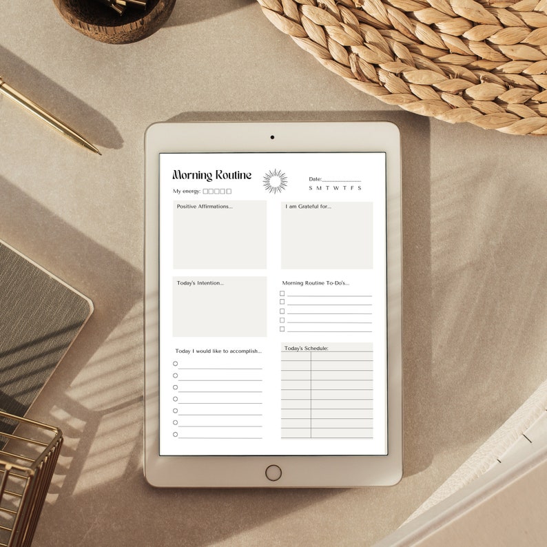 Morning Routine Planner, Morning Routine Printable, Morning Routine ...