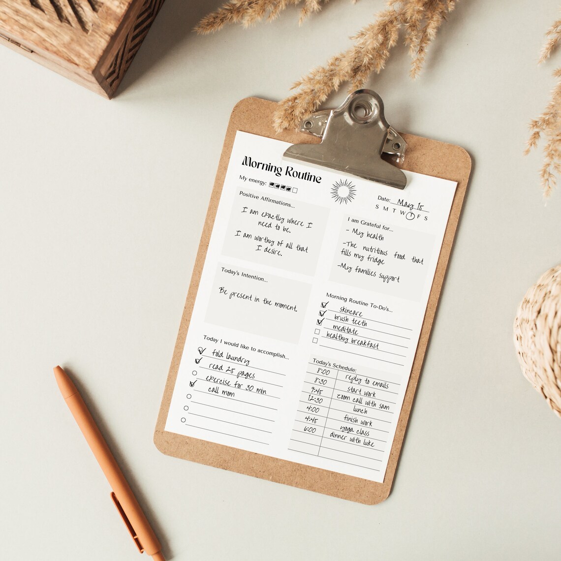 Morning Routine Planner, Morning Routine Printable, Morning Routine ...