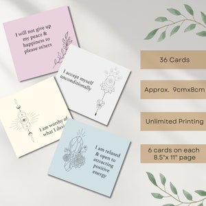 Positive Affirmation Cards Printable, Mindfulness Cards, Affirmation ...