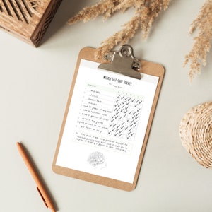 Printable Self Care Tracker, Self Care Checklist, Wellness Planner ...