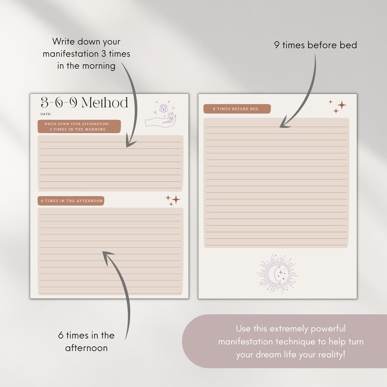 369 Manifestation Printable Journal, 369 Method, Manifest Journal ...