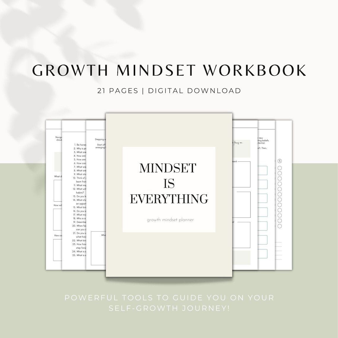Growth Mindset Workbook, Printable Journal (digital Download) - Etsy Canada