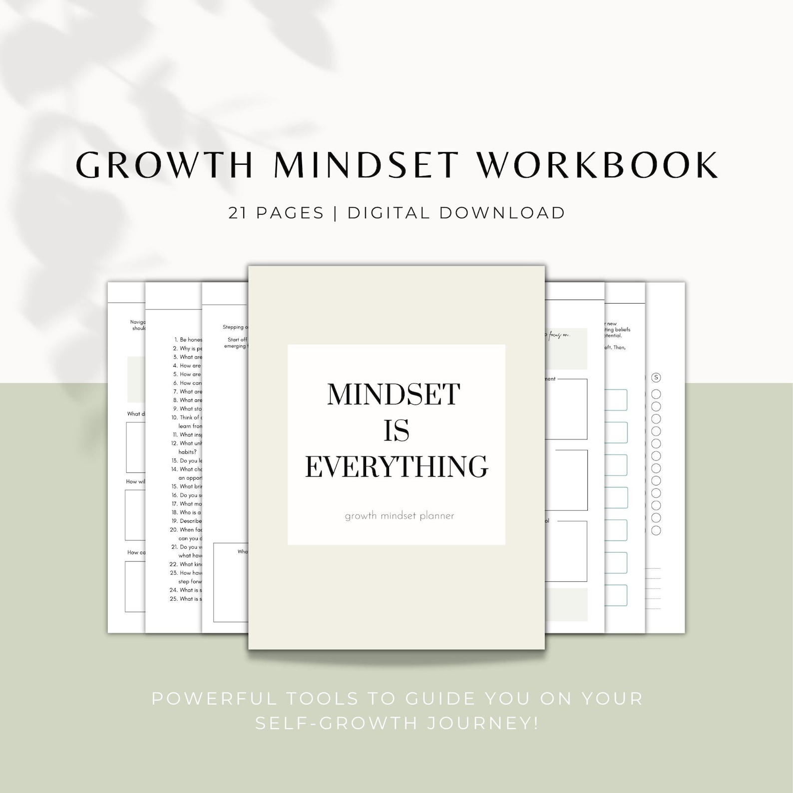 Growth Mindset Planner Printable Mindset Journal Mindset - Etsy