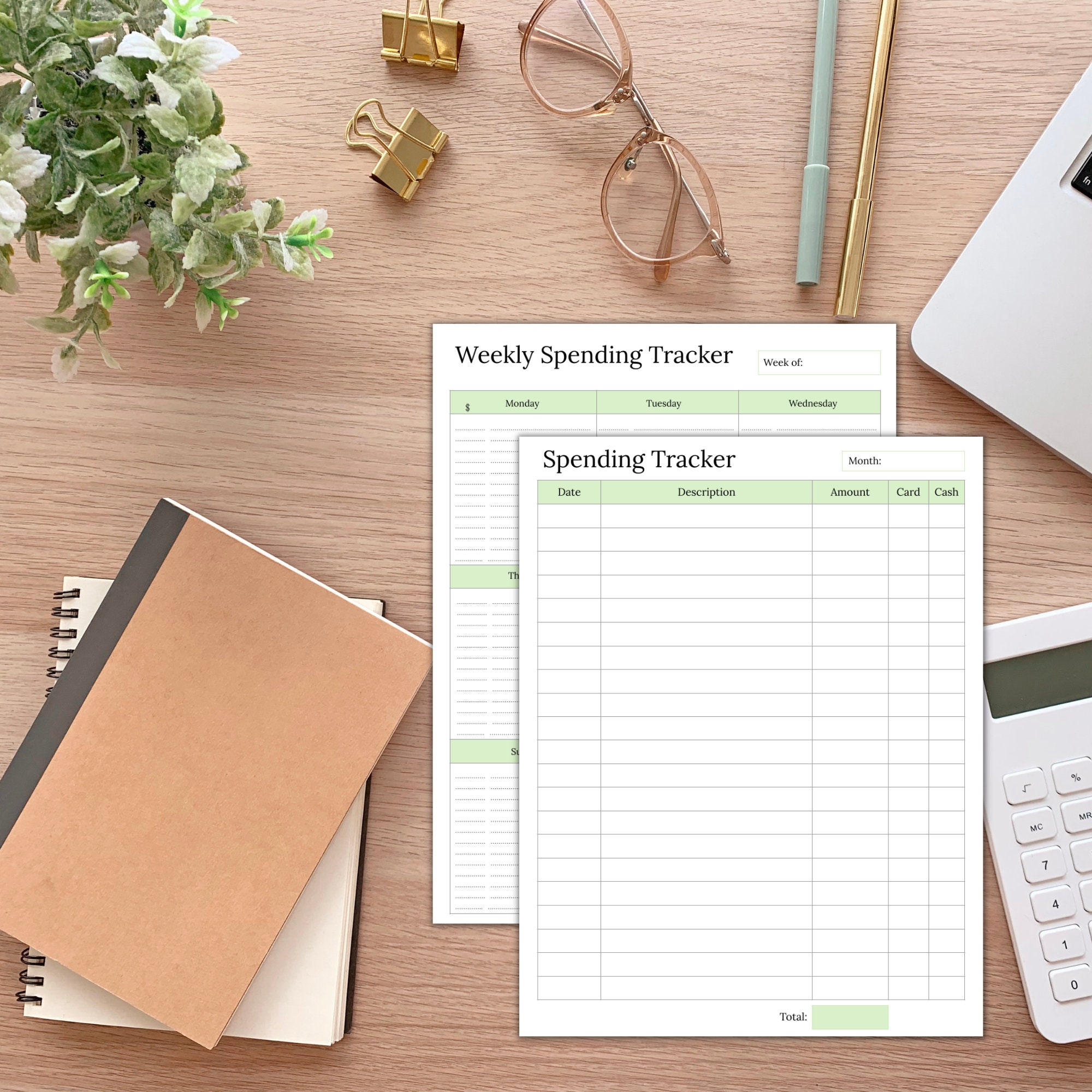 Printable Spending Tracker, Personal Finance Planner, Expense Log ...