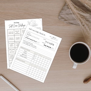 Self Care Printable Planner, Self Love Journal, Self Care Trackers ...