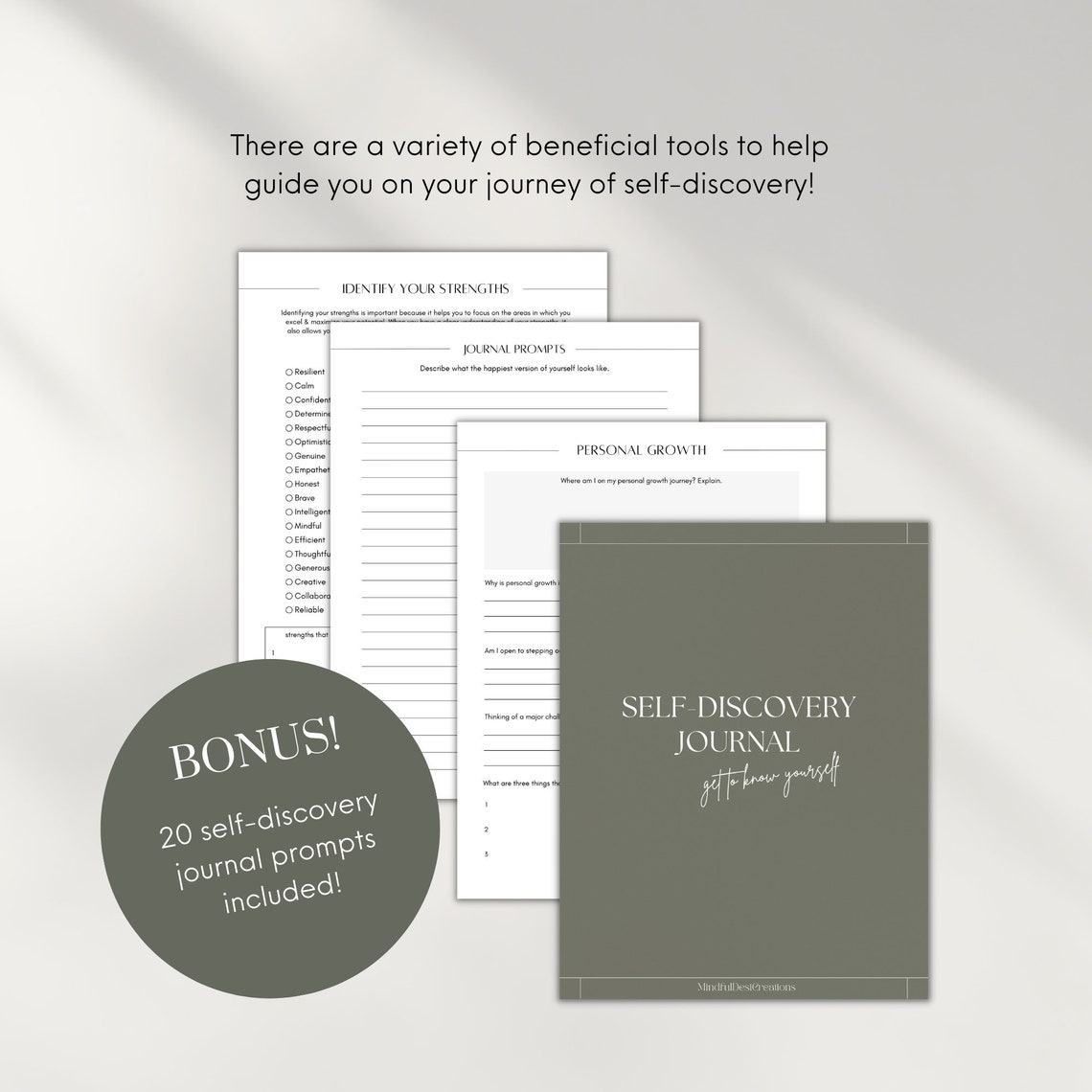 Self Discovery Journal Printable, Get to Know Yourself Workbook, Self ...