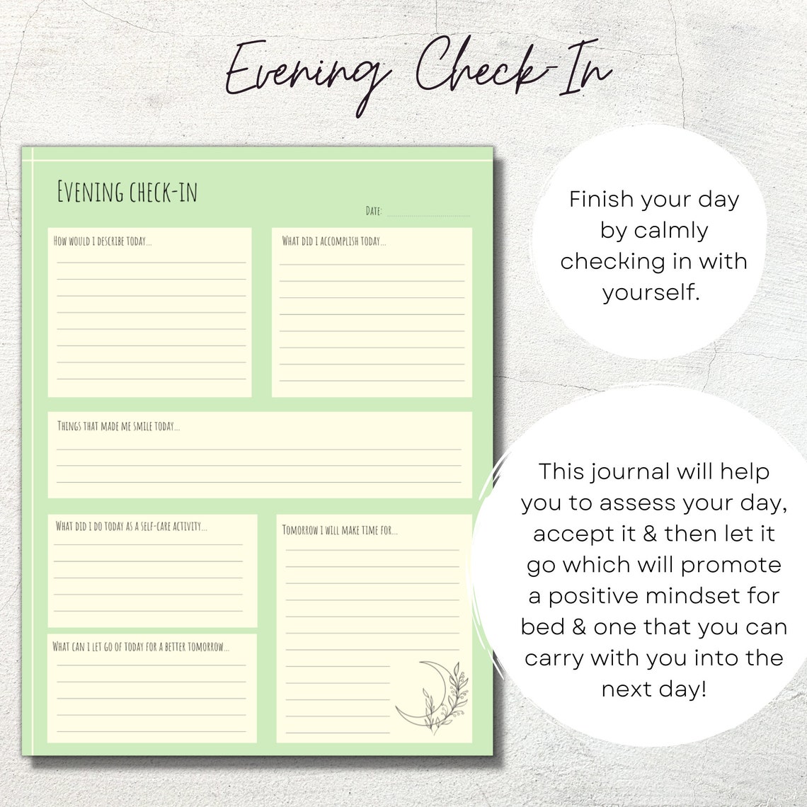 Printable Daily Mindfulness Journal Self Reflection Guided | Etsy
