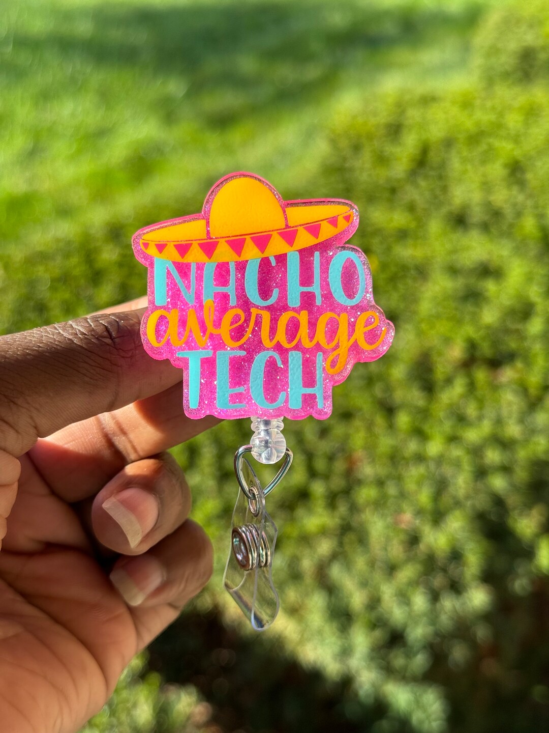 Nacho Average Tech Retractable Badge Reel - Etsy