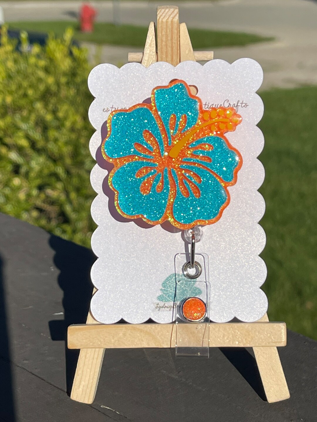 Hibiscus Hawaiian Flower Badge Reel - Etsy