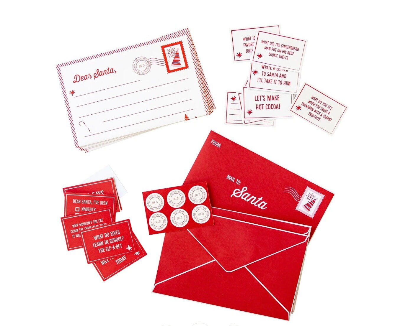 Elf Letters to Santa Kit, Dear Santa Letters, Christmas Stationery, Kis ...