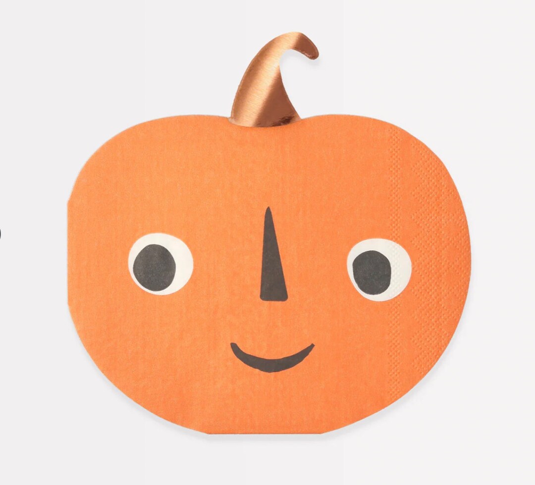 Meri Meri Pumpkin Napkins, Halloween Party Supplies, Halloween ...