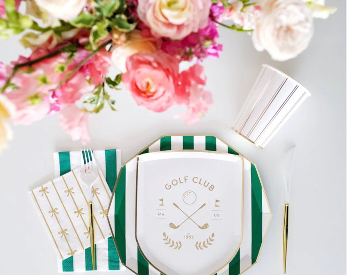 Masters Golf Tournament Paper Plate, Golf Party Decor, Masters Party ...