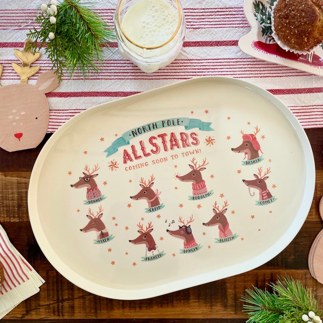 Christmas Serving Tray, Rudolph Christmas Decor, Christmas Serving ...