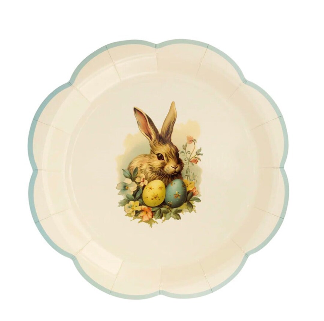 Vintage Bunny Easter Plate, Easter Brunch, Retro Rabbit, Easter ...