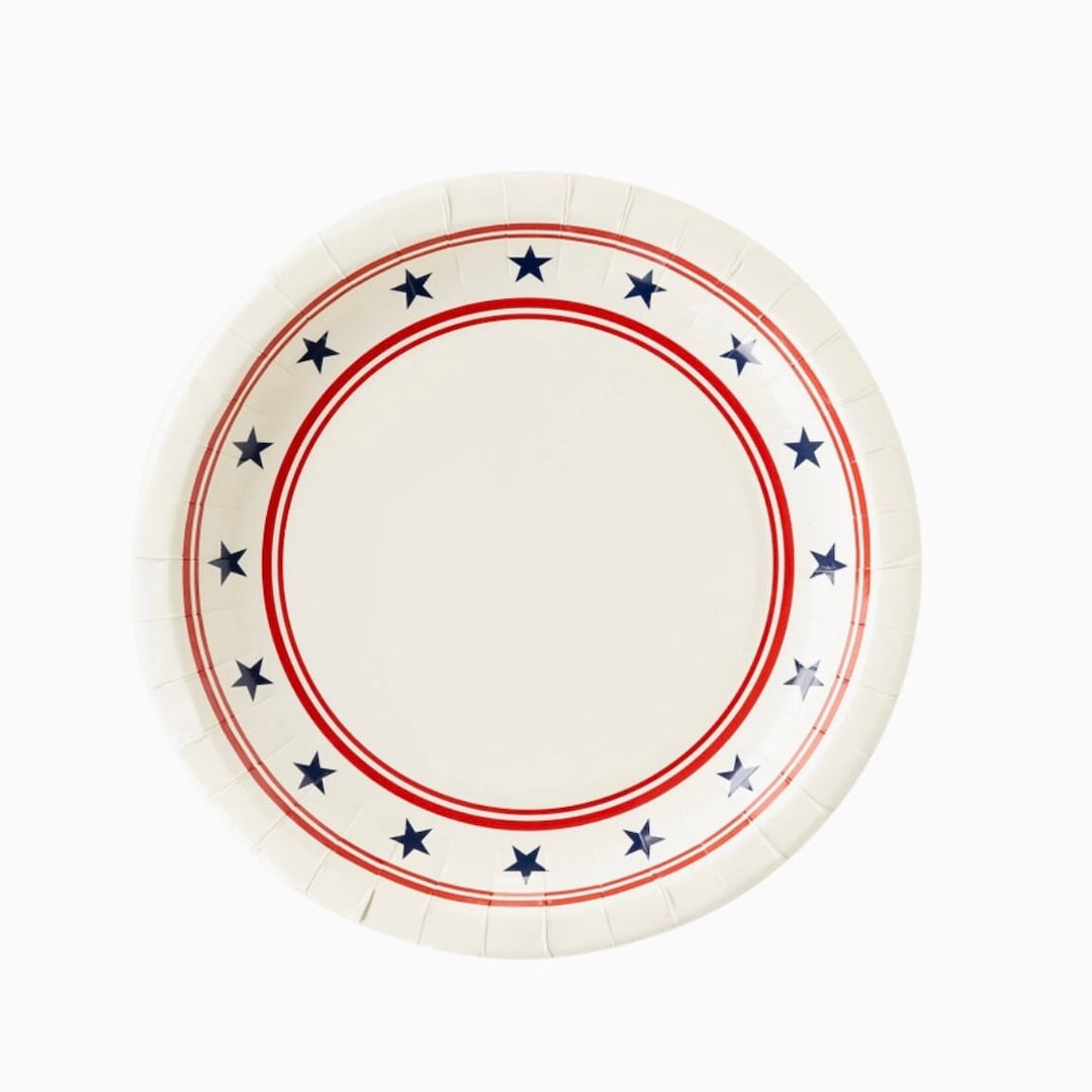 4th of July Paper Plates, Americana Plates, Memorial Day Party, 4th of ...
