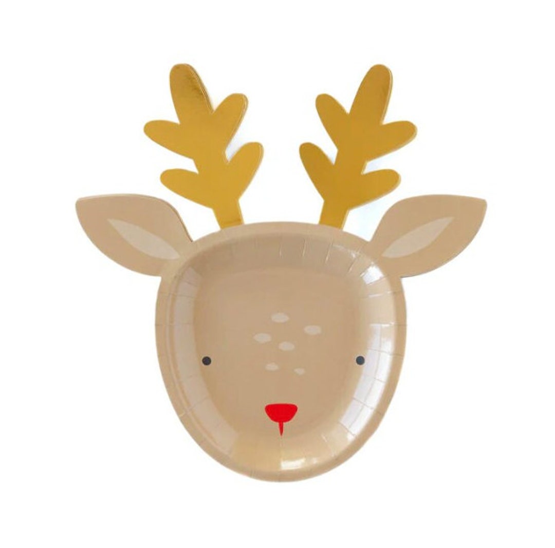 Rudolph Plates, Rudolph Shaped Plates, Rudolph Reindeer Party, Kids ...