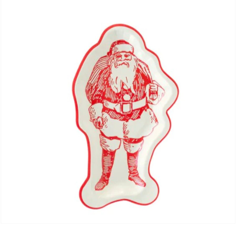 Santa Shaped Holiday Plates, Christmas Plate, Santa Plates, Cute ...