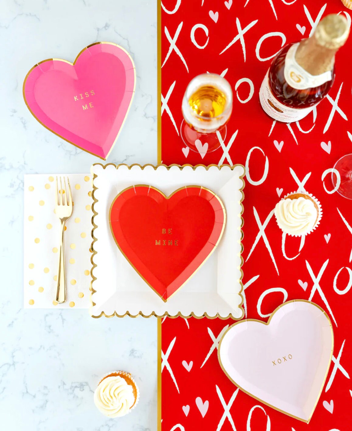 Valentine Plates 8ct, Floral Paper Plate, Valentine Plates, Valentine's ...