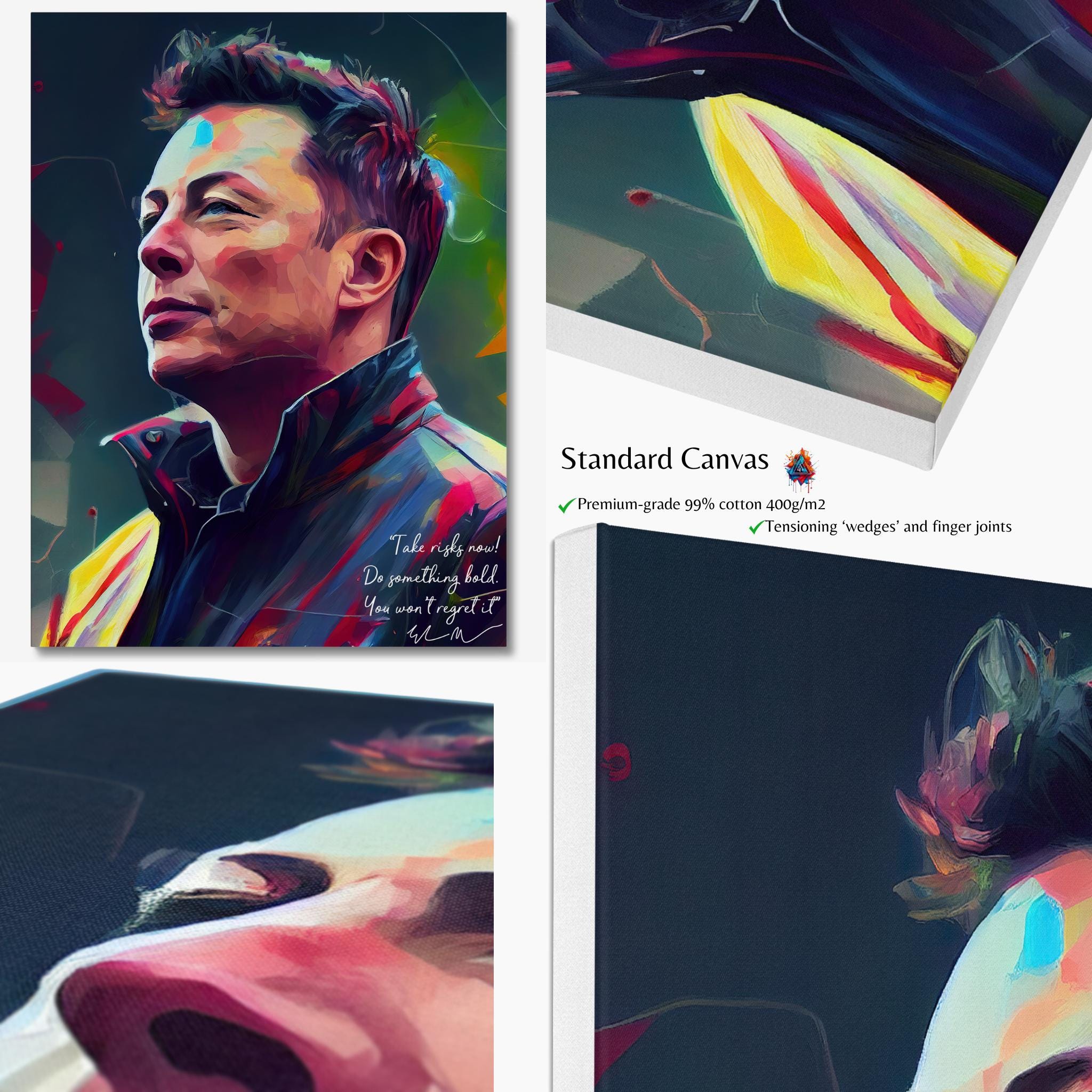 Elon Musk Art: Inspirational Quotes Canvas Wall Art - Etsy