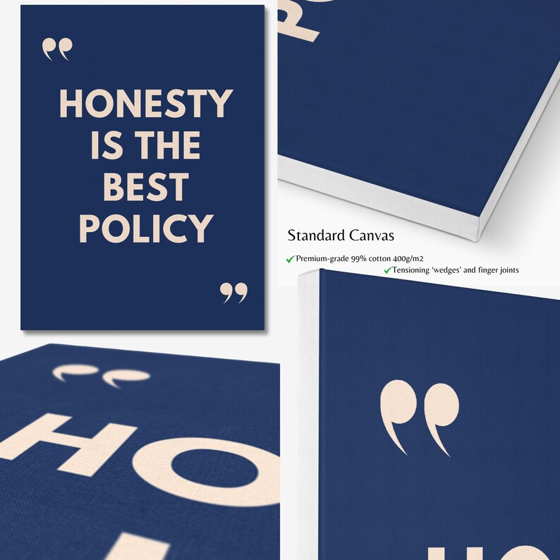Honesty Quote Art Print: Motivational Home Office Decor - Etsy