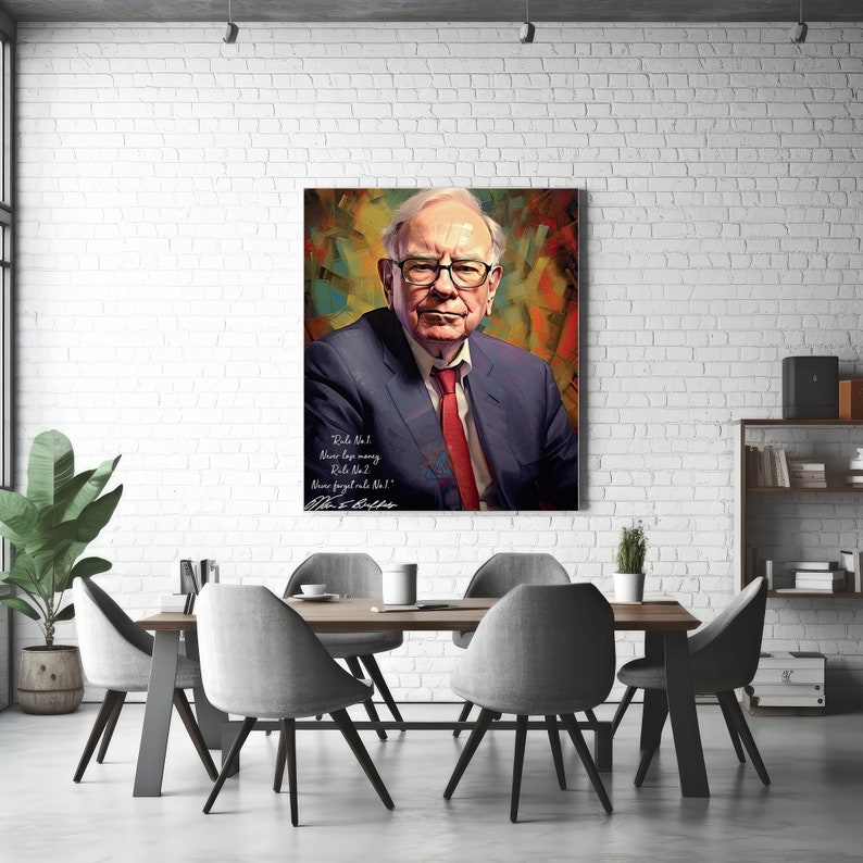 Warren Buffett Famous Quotes Original Signature Inspirational Wall Art ...