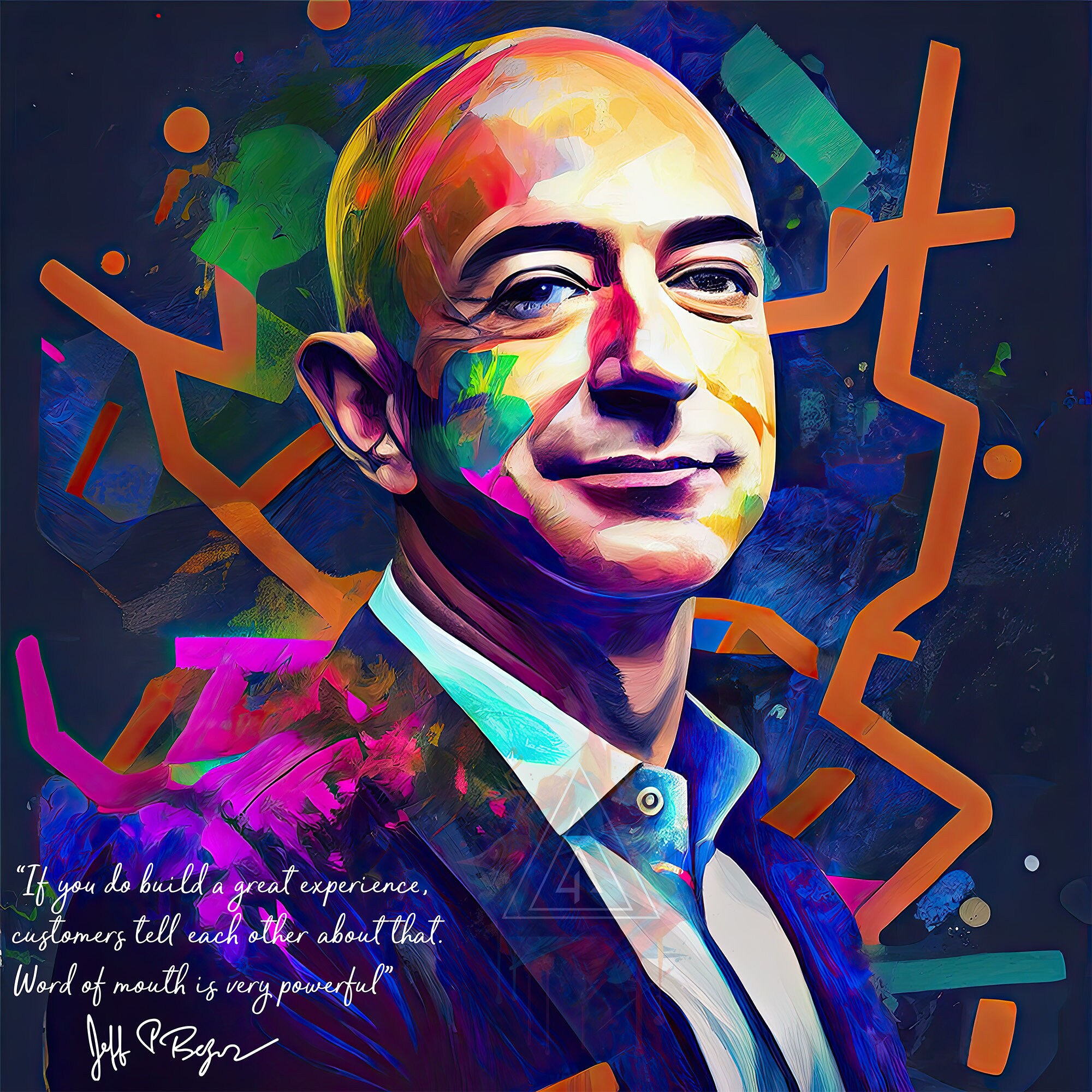 Jeff Bezos Motivational Quotes Jeff Bezos Signature Inspirational Wall ...