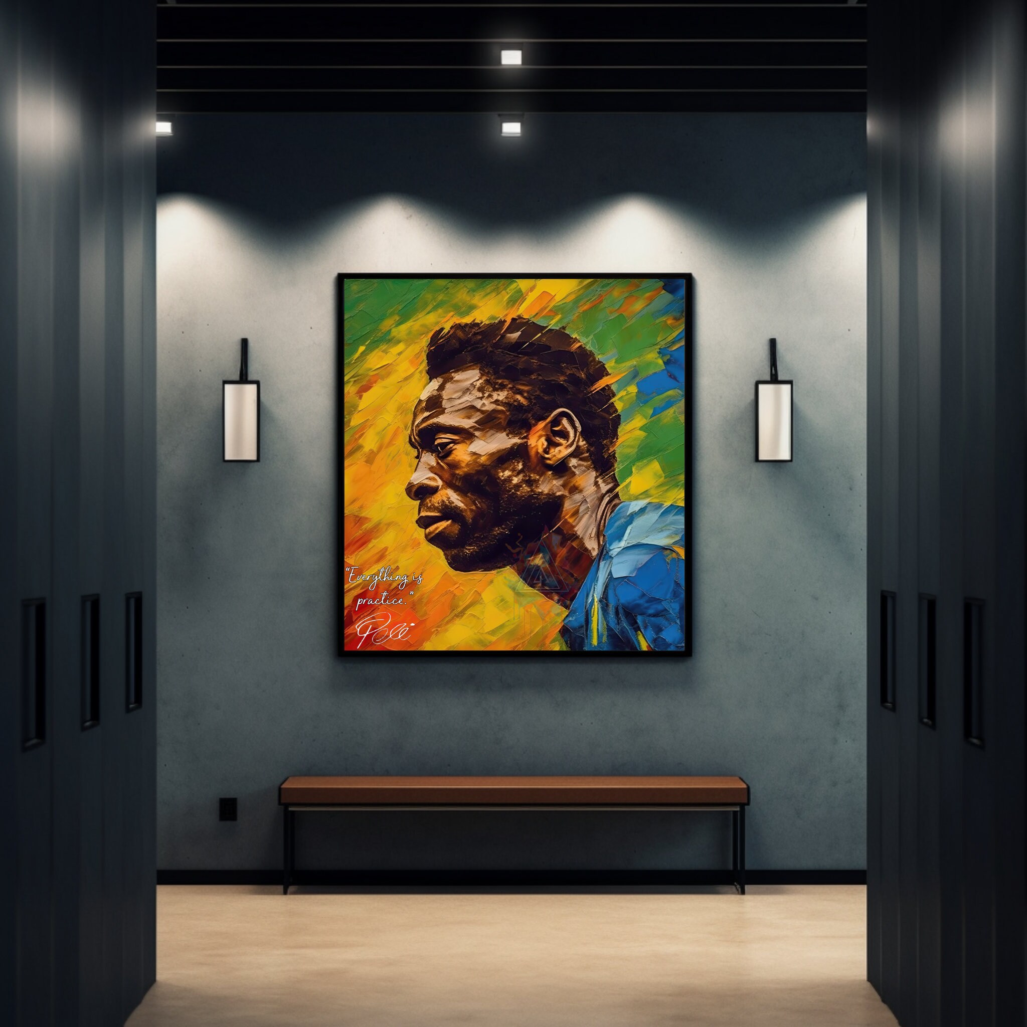 Pele Famous Quotes Original Signature Inspirational Wall Art Pele Art ...