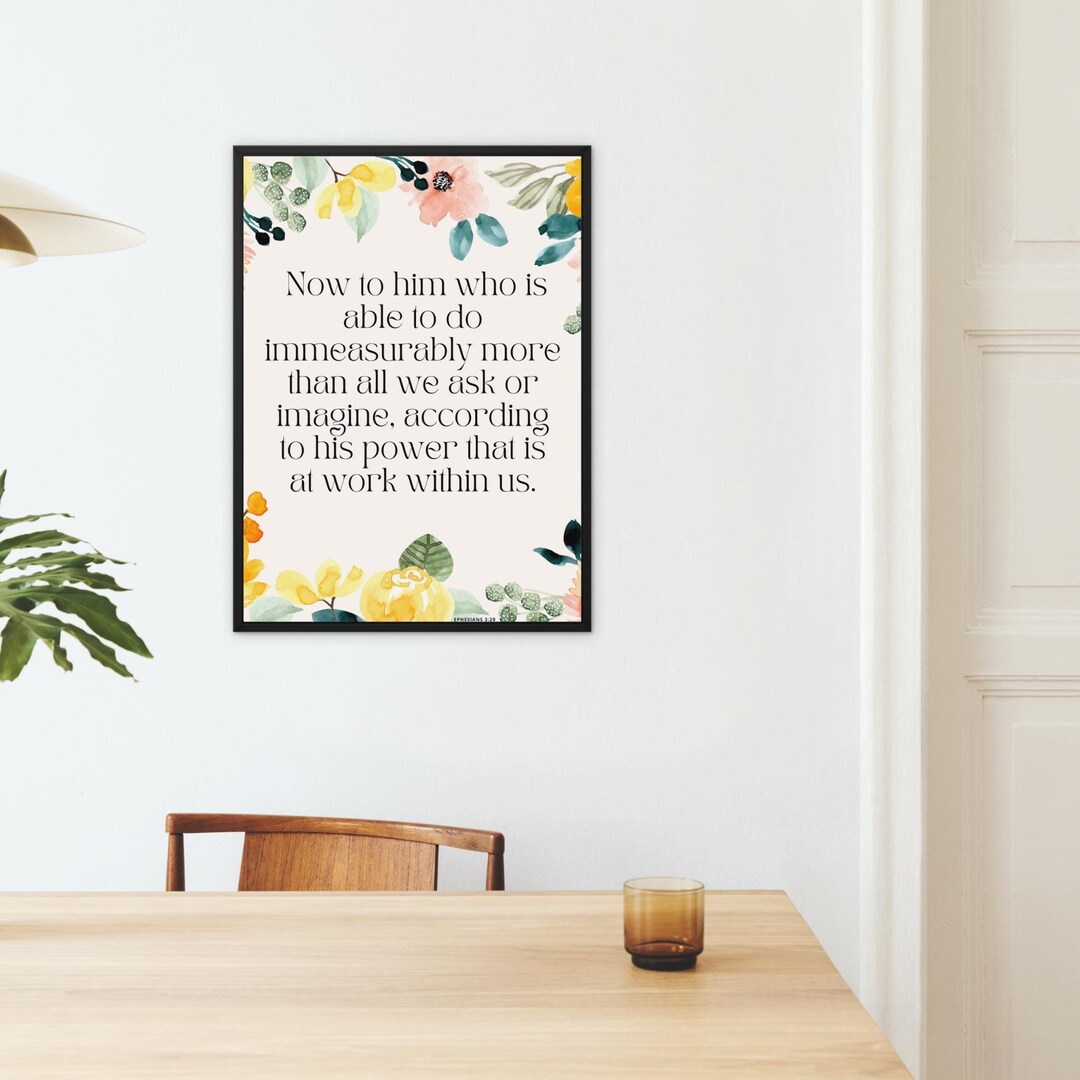Ephesians 3:20 Christian Art, Immeasurably More Than We Can Imagine ...