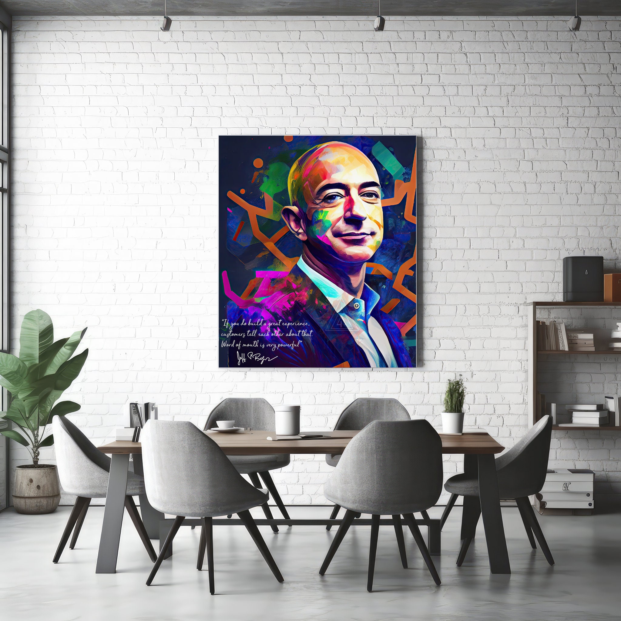 Jeff Bezos Motivational Quotes Jeff Bezos Signature Inspirational Wall ...