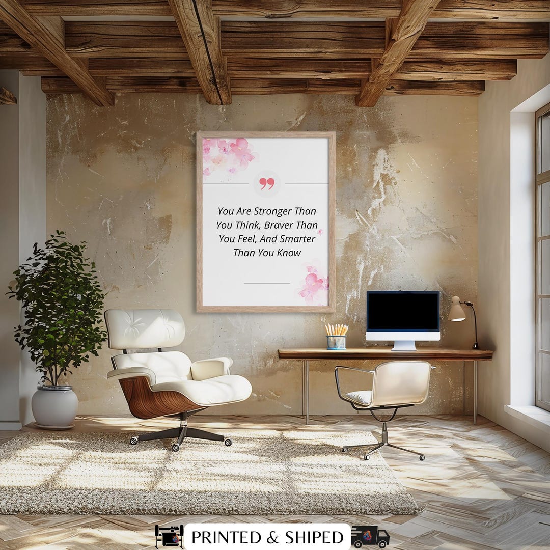 You Are Stronger Than You Think Quote, Inspirational Wall Art ...