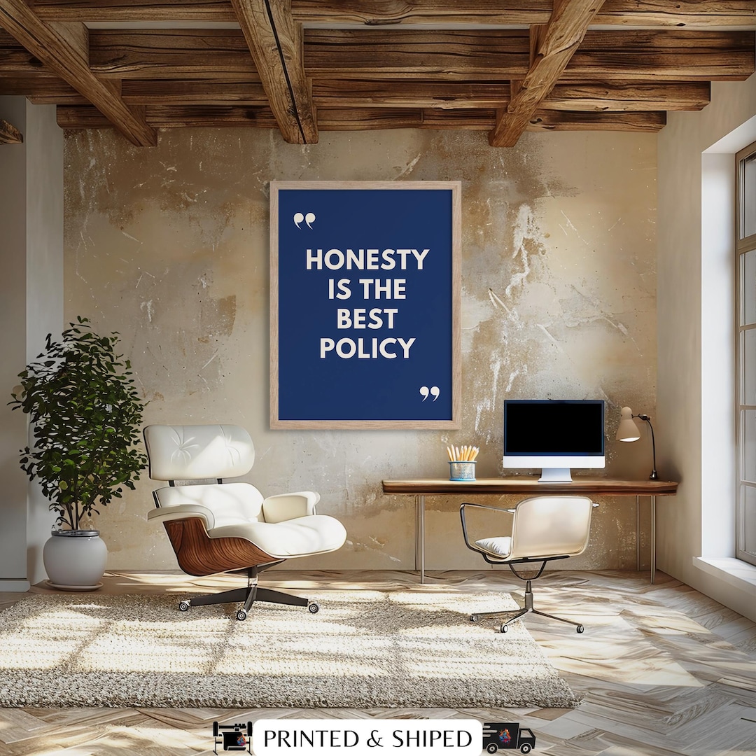 Honesty is the Best Policy, Motivational Wall Art, Thoughtful Home ...