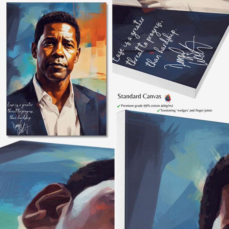 Denzel Washington Signature Canvas Art: Inspirational Quote Print ...
