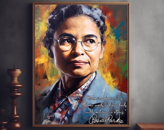 Rosa Parks Quote Poster, Rosa Parks Civil Rights Art, Female ...