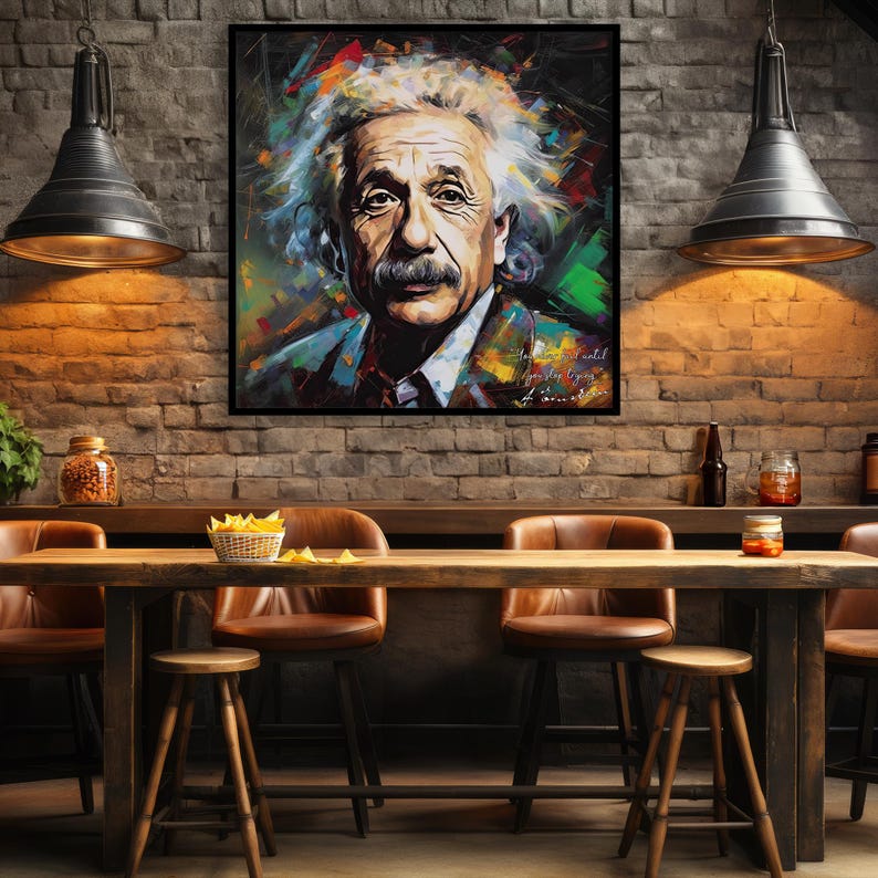 Albert Einstein Quote Print: Motivational Office Wall Art - Etsy