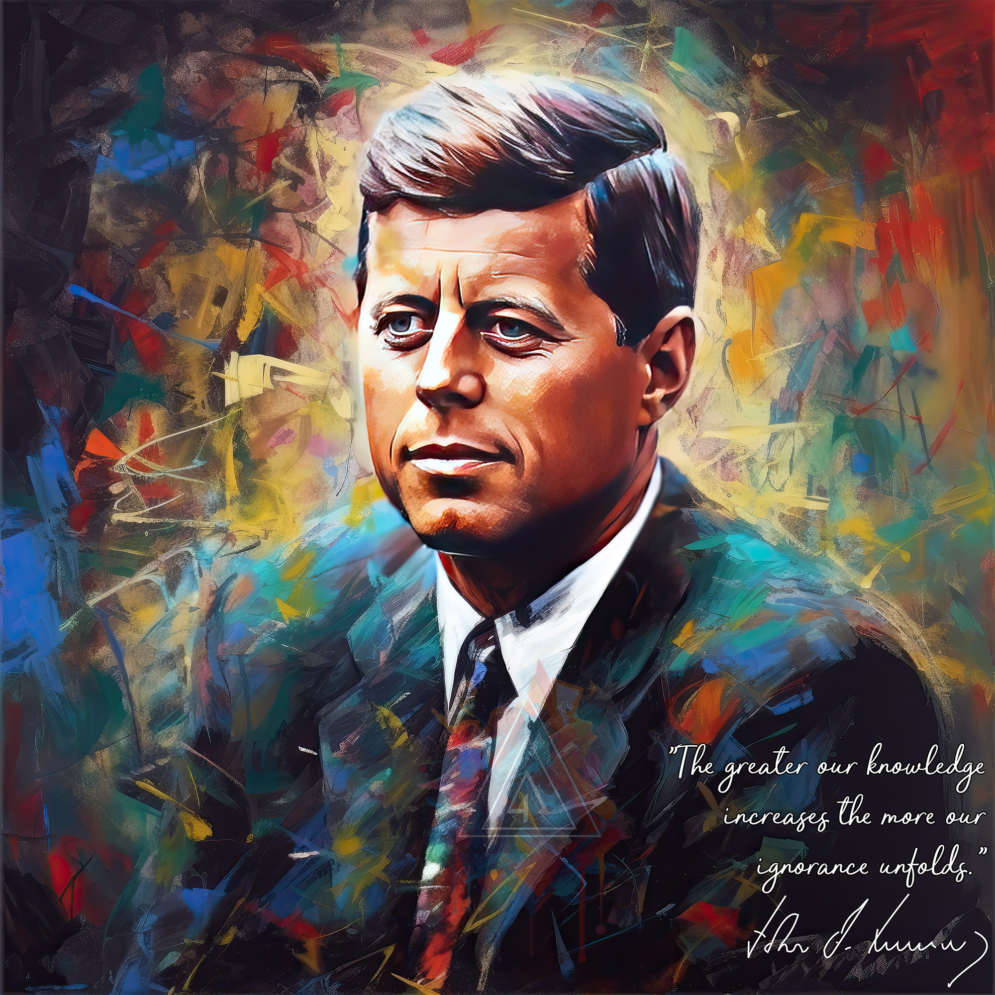 John F. Kennedy Famous Quotes Original Signature Inspirational Wall Art ...