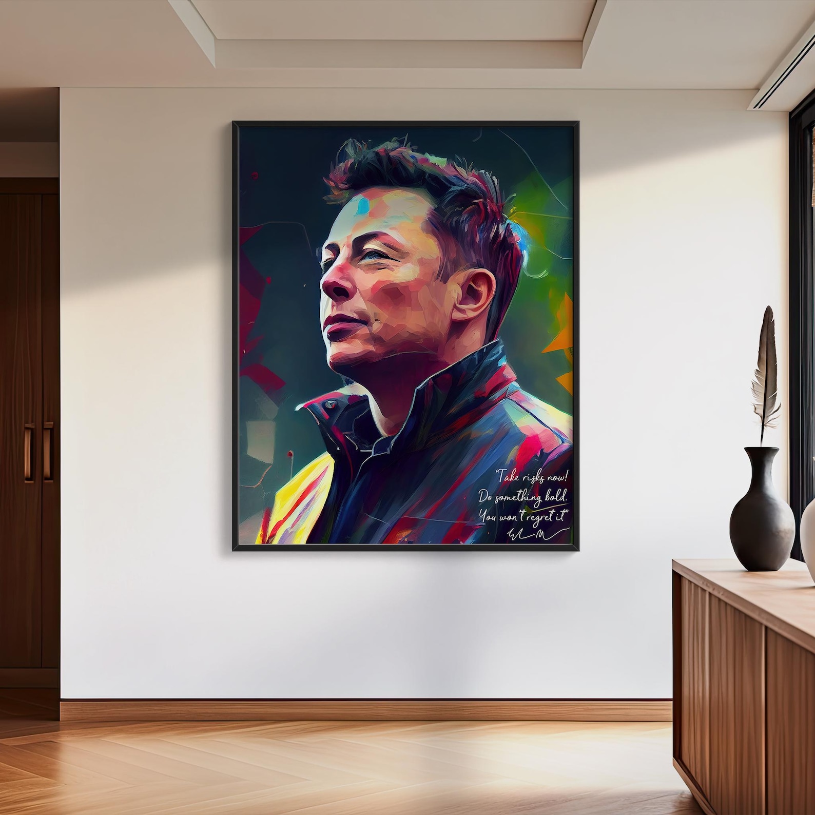 Elon Musk Famous Quotes, Elon Musk Signature, Inspirational Wall Art ...