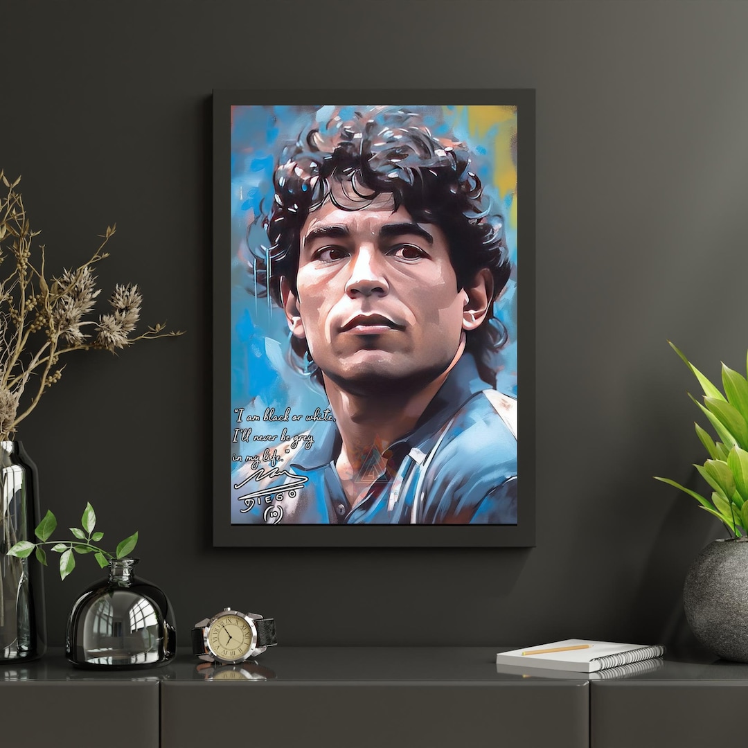 Diego Maradona Quotes - Original Signature | Inspirational Wall Art ...
