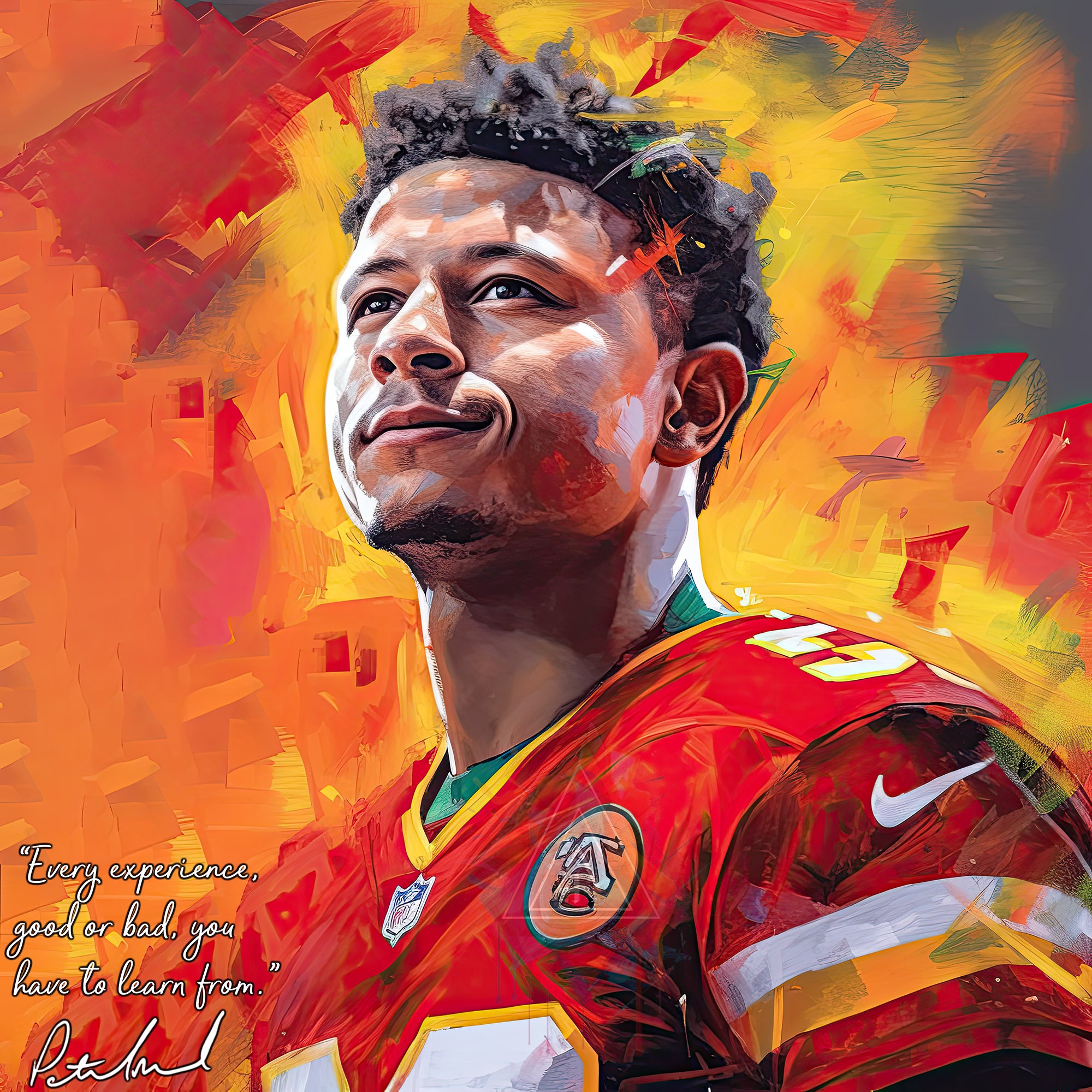 Patrick Mahomes Motivational Quotes - Original Signature ...
