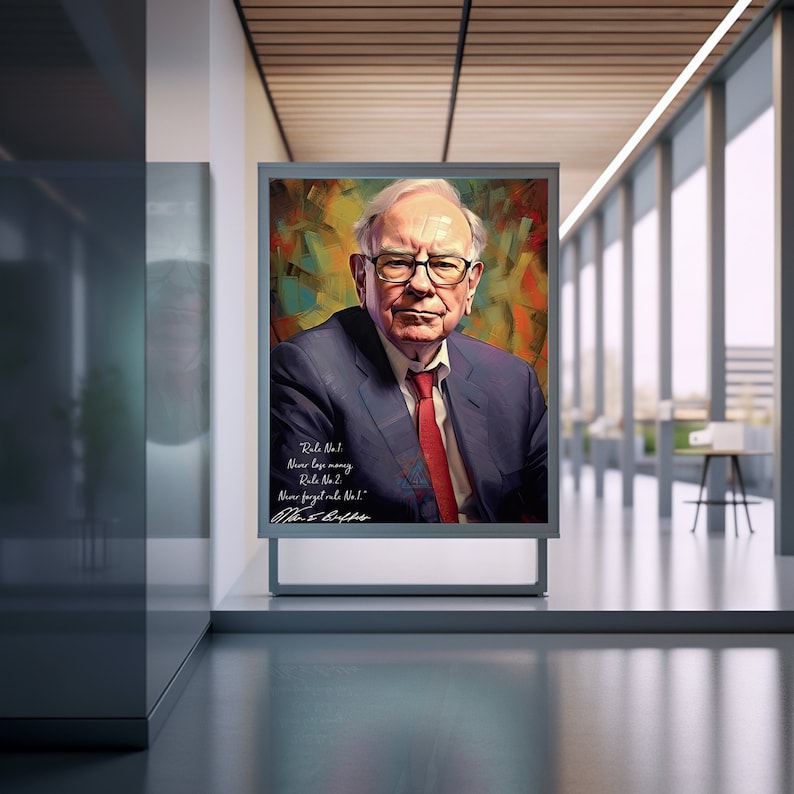 Warren Buffett Famous Quotes Original Signature Inspirational Wall Art ...