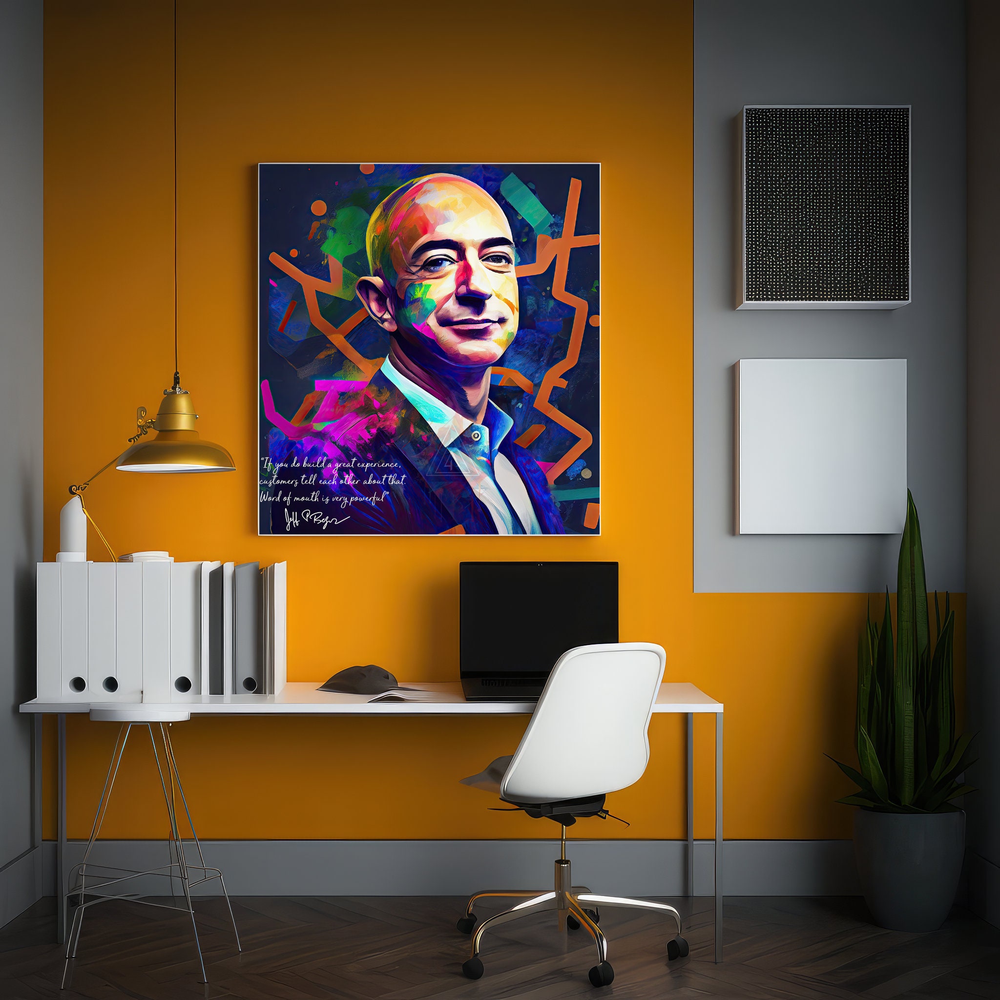 Jeff Bezos Motivational Quotes Jeff Bezos Signature Inspirational Wall ...